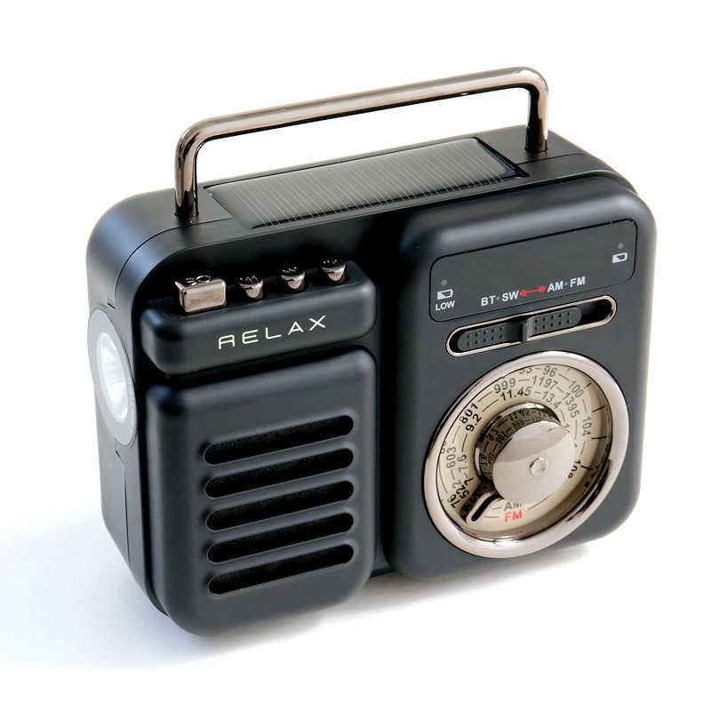 大切な人に安全に過ごしてもらうために RELAX／リラックス 「マルチレトロラジオ マットブラックバージョン」